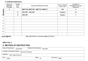 How to Complete a DEA Form 41 (Registrant of Controlled Substances ...