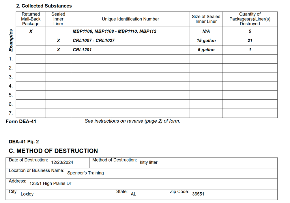 How to Complete a DEA Form 41 (Registrant of Controlled Substances ...