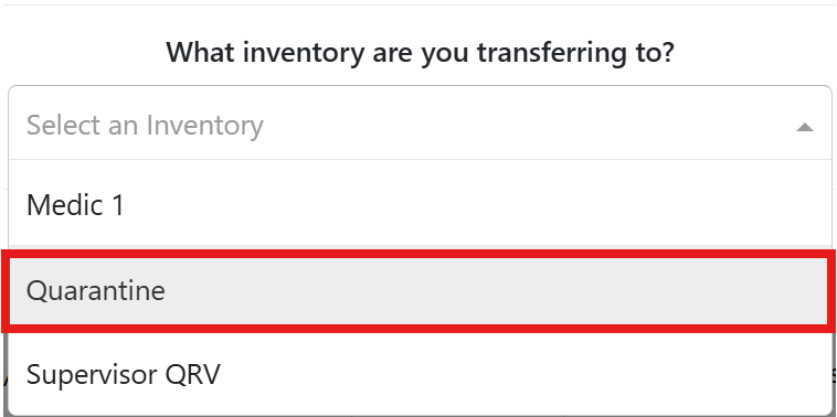 Medication Quarantine
